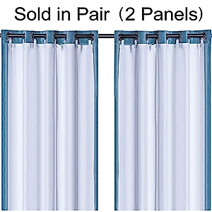 Rose Home Fashion Thermal Insulated Blackout Curtain Liner Panel-Ring Included- Curtain Liner 100% Darkening,Blackout Liner for 63 Inch Curtains (White, 27x59 2pieces)