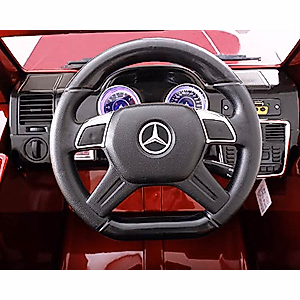 Kids Ride on Powered Car Licensed Mercedes-Benz 12V Remote Controller, mp3 Player /USB/TF Cards Bluetooth Foot pendal for Ages 3 up-Red