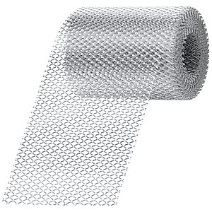 Gutter Guard Mesh 5 Inch x 20 Feet Aluminum Gutter Guard from Leaves Gutter Covers Screen Leaf Gutter Guard Protection for DIY Cutting Leaf Rain Gutter Guards, Silver