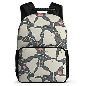 Cute Stingray Laptop Backpack Lightweight 16 Inch Travel Backpack Shoulder Bag Daypack for Men Women