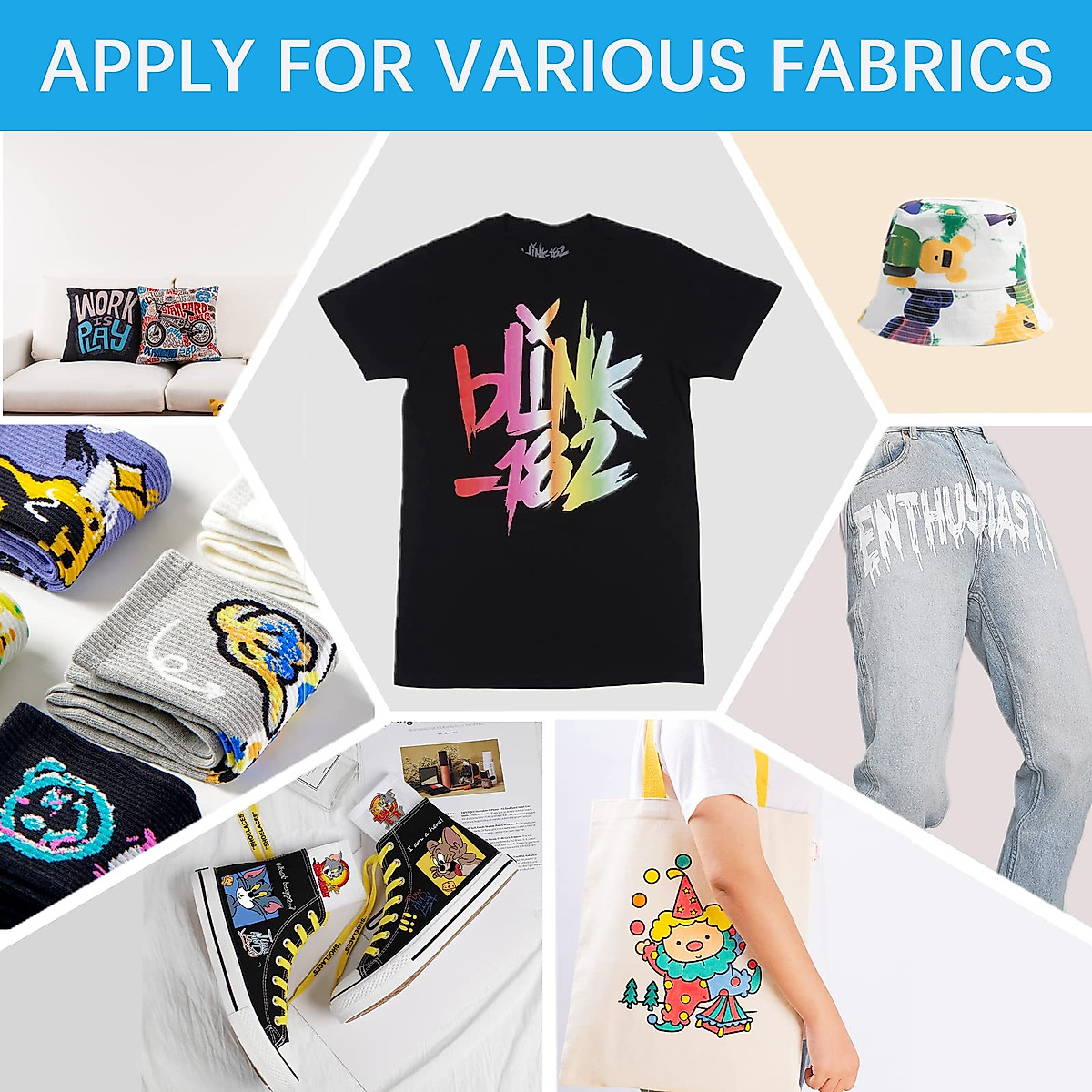 REFFU DTF Transfer Film, 50 Sheets A4(8.4" x 11.7") Double -Side Matte Clear Pretreat Film for Screen Printing, PET Heat Transfer Paper for Epson Inkjet DTF Printer Direct Print on T Shirts Textile