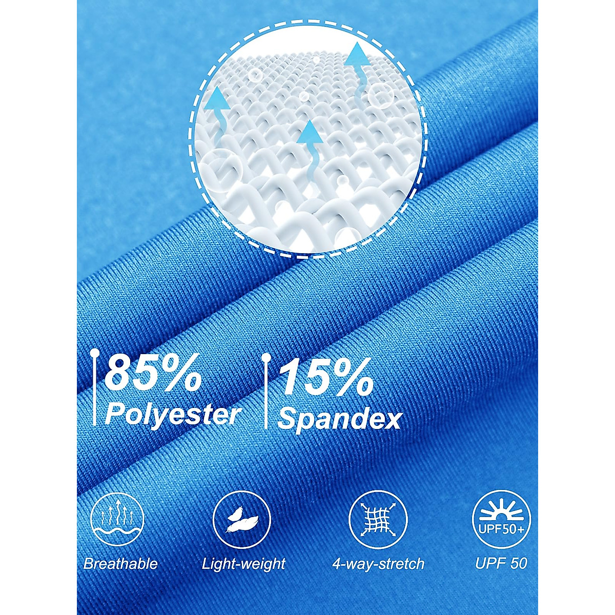 DEVOROPA Youth Boys' Compression Pants with Knee Pads 3/4 Basketball Athletic Tights Quick Dry Sports Workout Leggings Royal XL