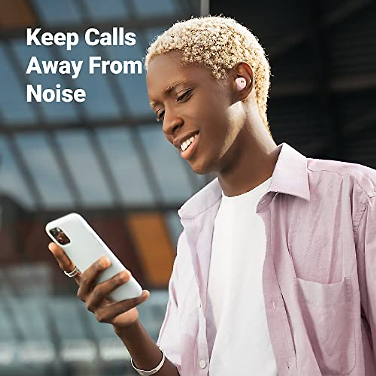 UGREEN HiTune Wireless Earbuds Bluetooth 5.0, Aptx HiFi Stereo Wireless Headphones with Built-in Mic, CVC 8.0 Clear Call Bluetooth Earbuds, Wireless Earphones with Deep Bass, 27H Playtime Rosegold