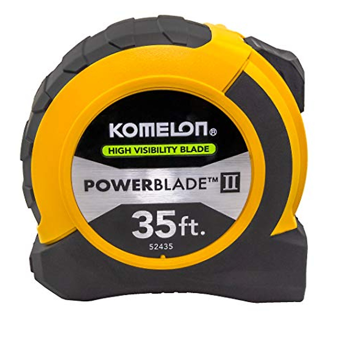 Komelon 52435; 35' x 1.06" Powerblade II Tape Measure, ABS Case, Black/Yellow, Small