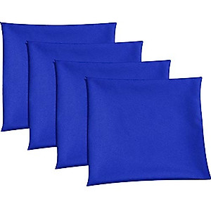 Outdoor Water Resistant UV Resistant Garden Pillow Covers Square Pillowcase Shell for Patio Tent Couch Cushion Pack of 4 - Cover 17x17 Inch Royal Blue