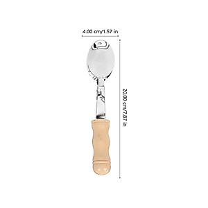 Vaguelly Musical Spoons: Metal Steel Musical Spoons with Wooden Handle Irish Folk Percussion Spoons,20CM