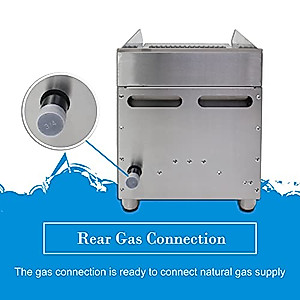 STEELBUS 12'' Heavy duty Commercial Radiant Broiler 1 Burner Natural/Propane gas Commercial Charbroilers Restaurant Equipment BBQ outdoor Countertop Griddle