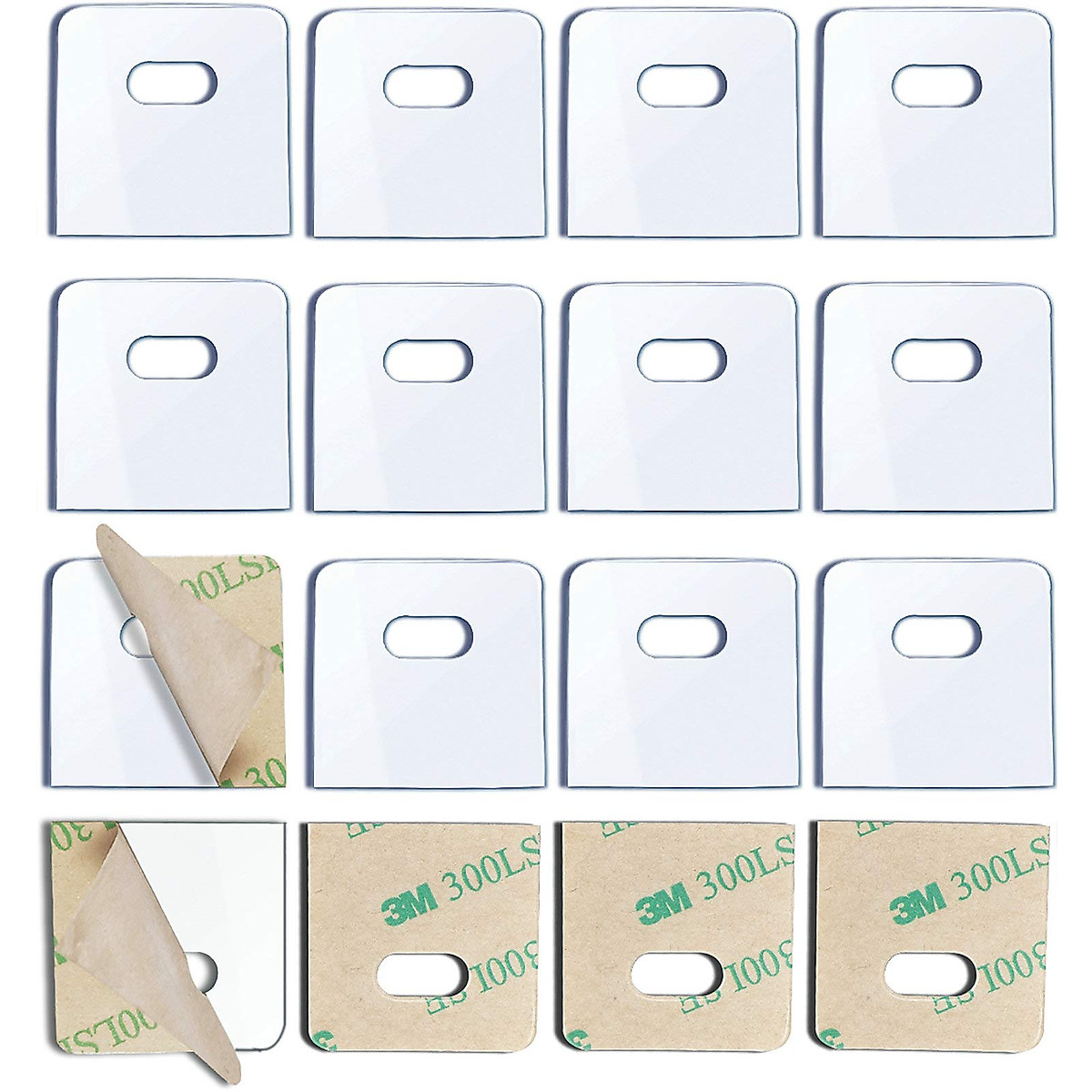 SOGEWO (16 Set/32 Pieces) Clear Vertical Blind Repair Tabs, Vertical Blinds tabs / Blind Fixers for Vertical Blinds Replacement Slats & Parts