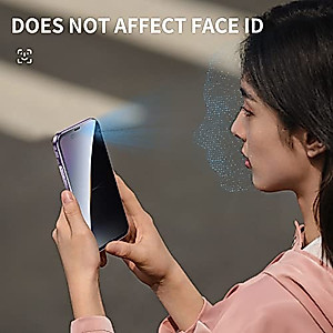 Jonwelsy Anti Peeping Case for iPhone 14 Pro Max, 360 Degree Front and Back Privacy Tempered Glass Cover, Anti SPY Screen, Anti Peep Magnetic Adsorption Metal Bumper for iPhone 14 Pro Max (Purple)