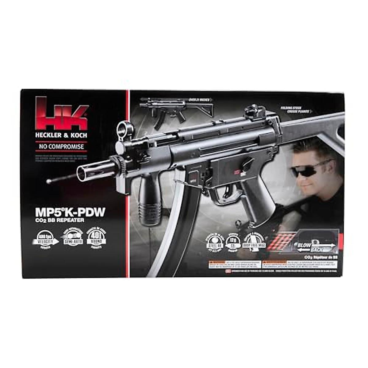 Umarex HK Heckler & Koch MP5 K-PDW Semi Automatic .177 Caliber BB Gun Air Rifle, Black