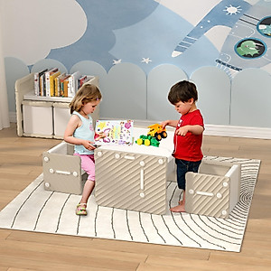 hoopyosms Kids' Table and 2 Chairs Set, 4 in 1 Activity Table for Toddlers Children Learning, Play, Arts, Crafts and Creativity - Children's Furniture for Home, Brown