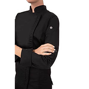 Chef Works Women's Hartford Chef Coat, Black, Medium