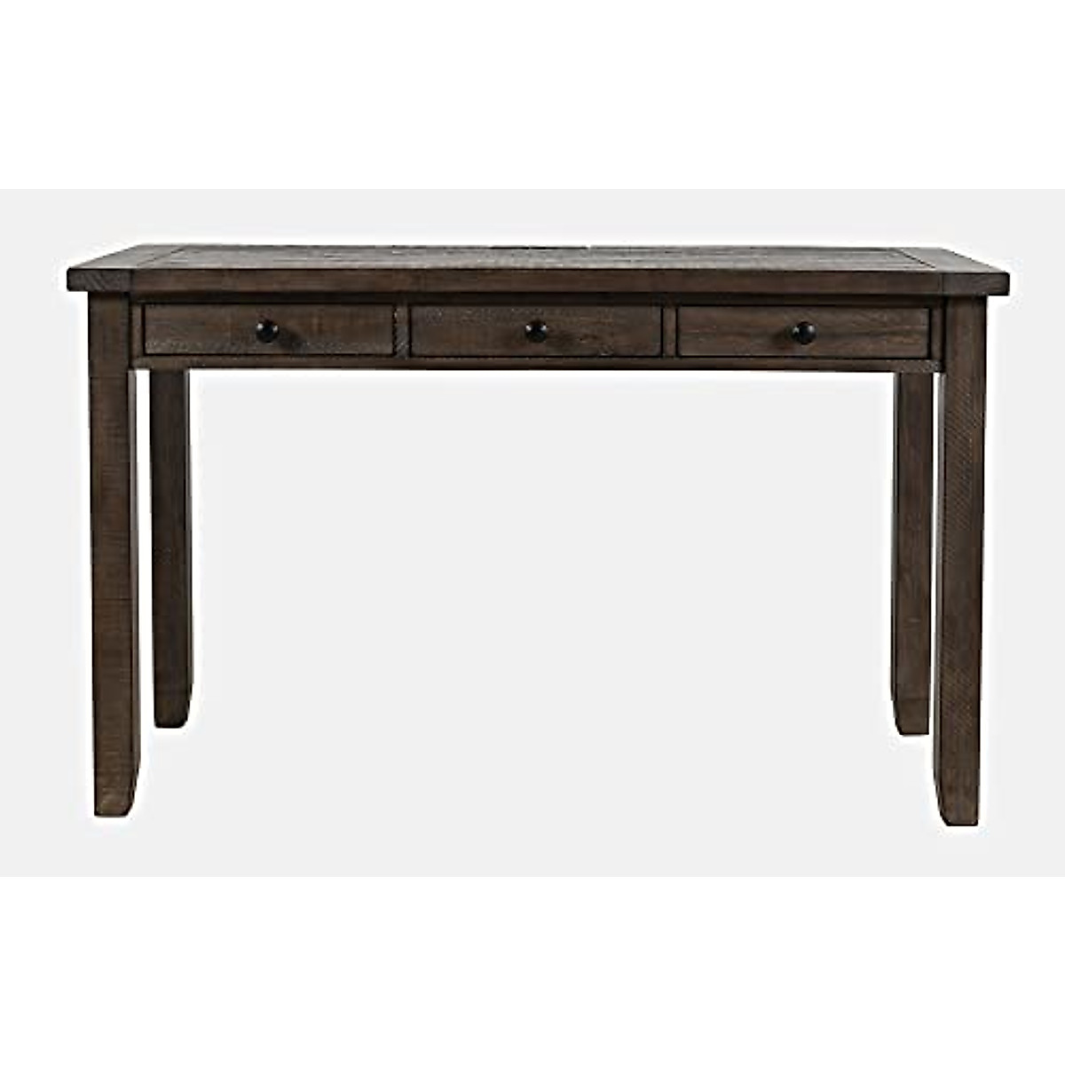 Jofran Madison County Reclaimed Pine USB Charging Farmhouse Wood Office Desk, Barnwood Brown