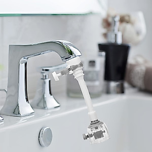 CALLARON 2pcs Water Purifying Faucet Extension Tap Nozzle Rubber Tap Rubber Nozzle Water Purifier for Faucet Drinking Strainer Faucet Filter for Basin Shower Head Splash Proof Abs