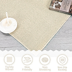CAROMIO 9x12 Area Rug Large Machine Washable Rug Modern Solid Textured Area Rug Stain Resistant Non-Slip Accent Rug Contemporary Woven Floor Cover Farmhouse Carpet for Living Room Decor, Cream