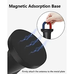 TS9 Antenna, 12dBi External 5G 4G LTE 3G GPRS GSM 600-6000MHz Male Waterproof Magnetic Base High Gain Antenna, Compatible with Netgear AT&T Nighthawk M6 MR6110 MR6500 M5 Hotspots Router(2 Pack)