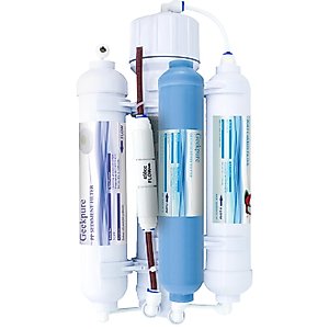Geekpure 4 Stage Portable Aquarium Reverse Osmosis RO Drinking Water Filtration System 100 GPD - with DI Filter TDS Close to 0 ppm
