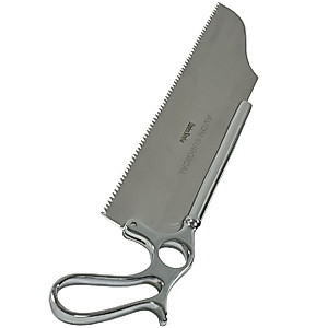 Premium Satterlee Bone Saw Ring Handle Stainless Steel Cutting Edge-12" (30.5 cm), light metal handle with stainless 9" (22.9 cm) blade