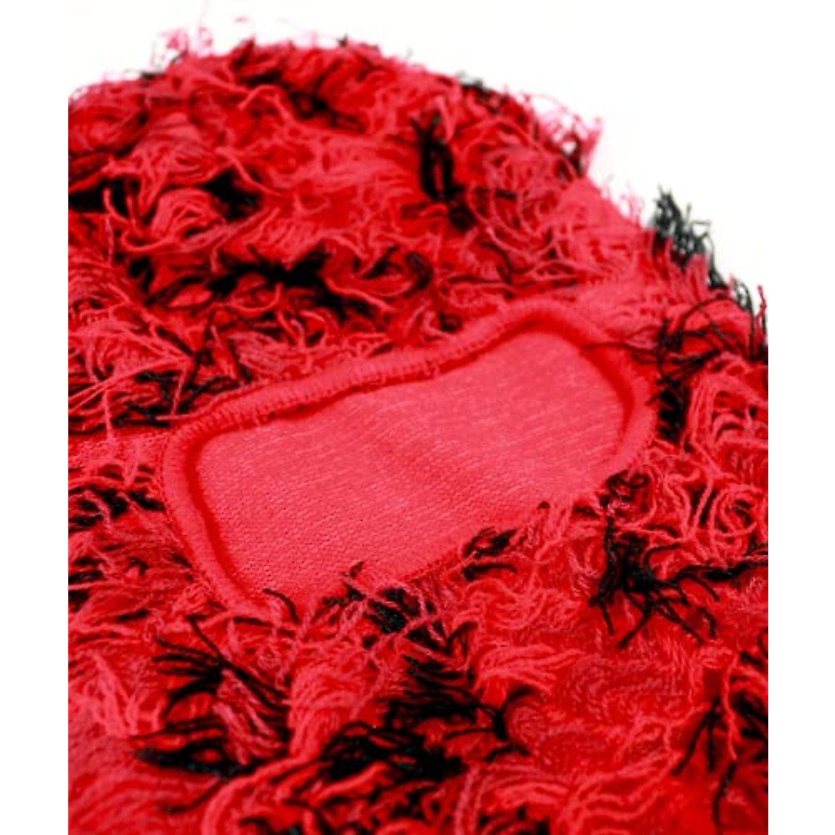 Atakai Balaclava Distressed Knitted Full Face Ski Mask Winter Windproof Neck Warmer for Men Women One Size Fits All, Yeat Inspired (Red Storm)