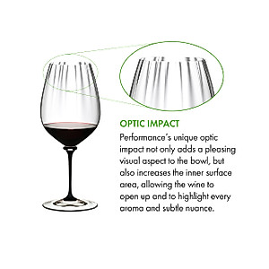 Riedel 4884/0 D Fatto A Mano Performance Cabernet Wine Glass, 29 oz, Clear