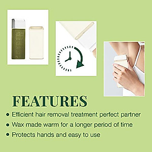 Clean + Easy Thermo Sleeve Roll On Wax Holder for Large Wax Refill Cartridges, Large Wax Applicator Insulator, For Professional and Personal Use, 1 pc