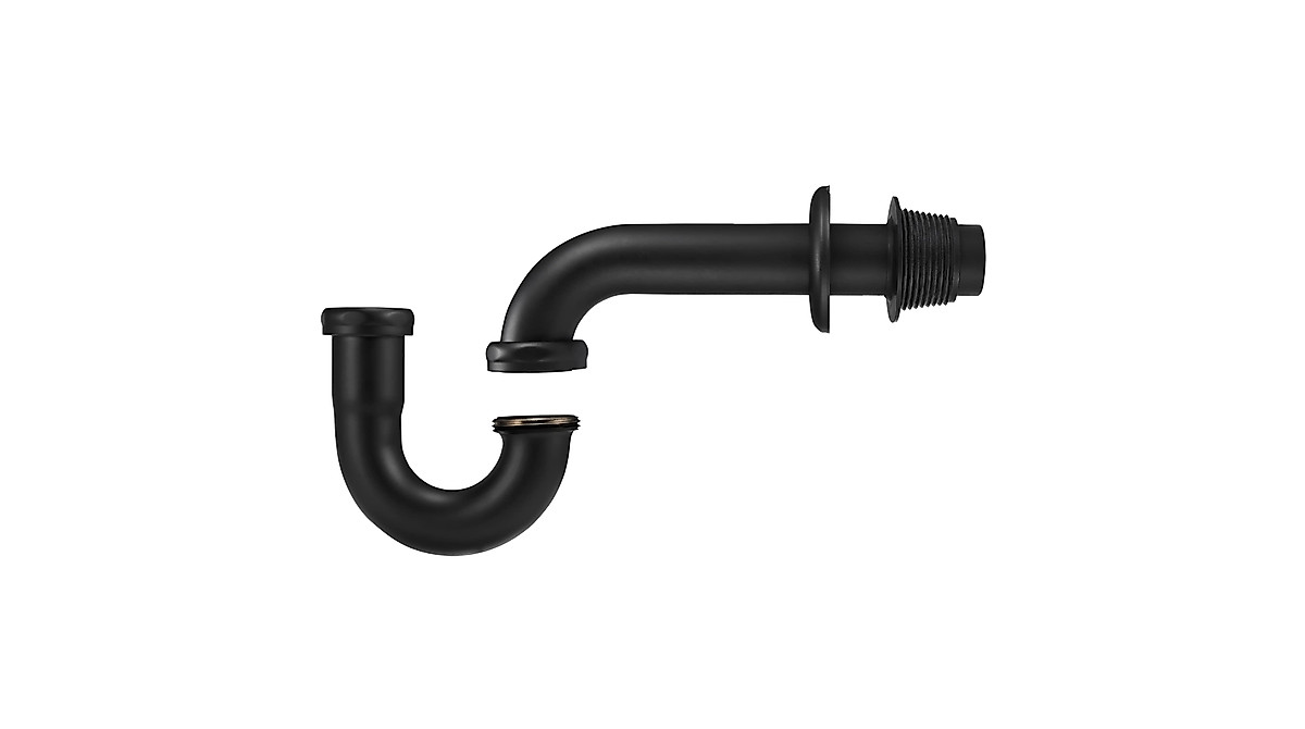 Solid Brass P-Trap - Heavy Duty Matte Black Design