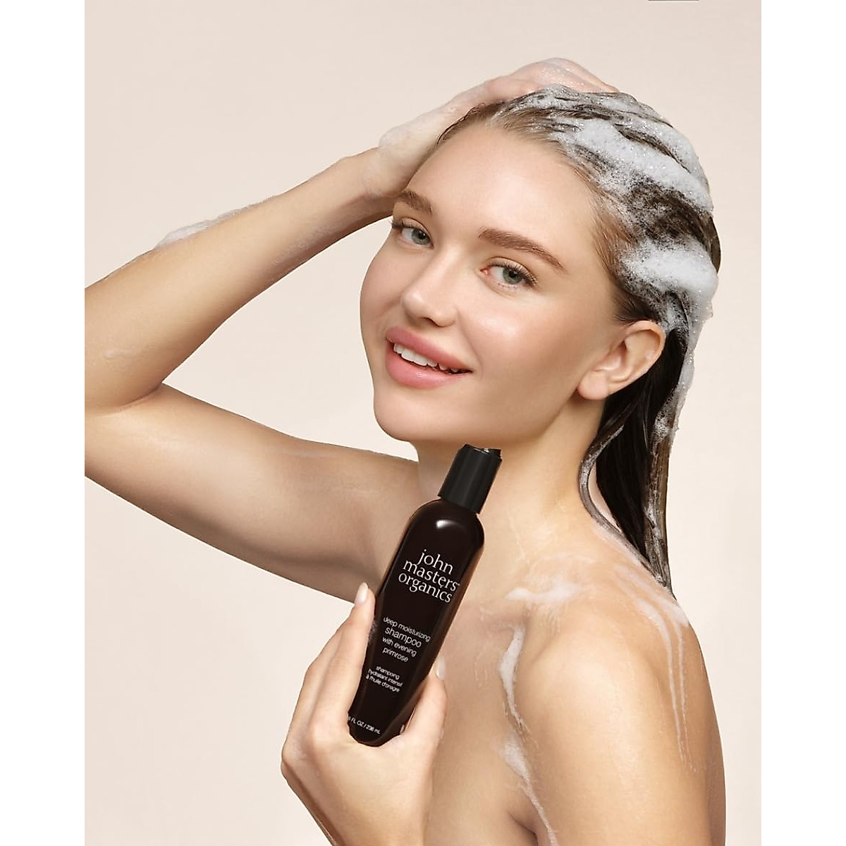 John Masters Organics Shampoo for Dry Hair 16 oz | 70%+ Organic Ingredients | Sulfate-Free | Organic Evening Primrose | Cruelty-Free