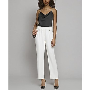 Karl Lagerfeld Paris Women's Everyday Relaxed Casual Pant, Soft White, 6