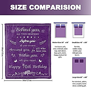 70th Birthday Gift for Women Blanket 50"x60" - Best Gifts for 70 Years Old Woman - 70th Birthday Gift Idea - Birthday Gift for 70-Year-Old Grandma Mom Wife, 1952 70th Birthday Blanket