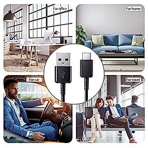 Fast Charger with USB Type C 6.6FT (2m) Cable & OTG Adapter for Samsung Galaxy S9/S9 Plus/S8/S8 Plus/S10/S10e/S10 Plus/Note 8/Note 9/Note 10/A01/A13/A03s/A21/A30/A31/A32/A33 /A51/A52/A53/A71/S20/S21