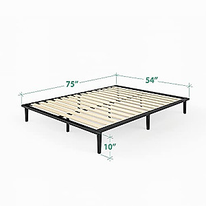 ZINUS Parker Platform Bed with Tapered Legs, Wood Slat Support, No Box Spring Needed, Easy Assembly, Full
