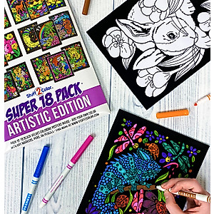 Colossal Pack of 54 Fuzzy Velvet Coloring Posters (All Unique Designs) - Bulk Crafts and Coloring Activity for All Ages - Great for Group Projects, Assisted Living, Classrooms, and Rehab Centers