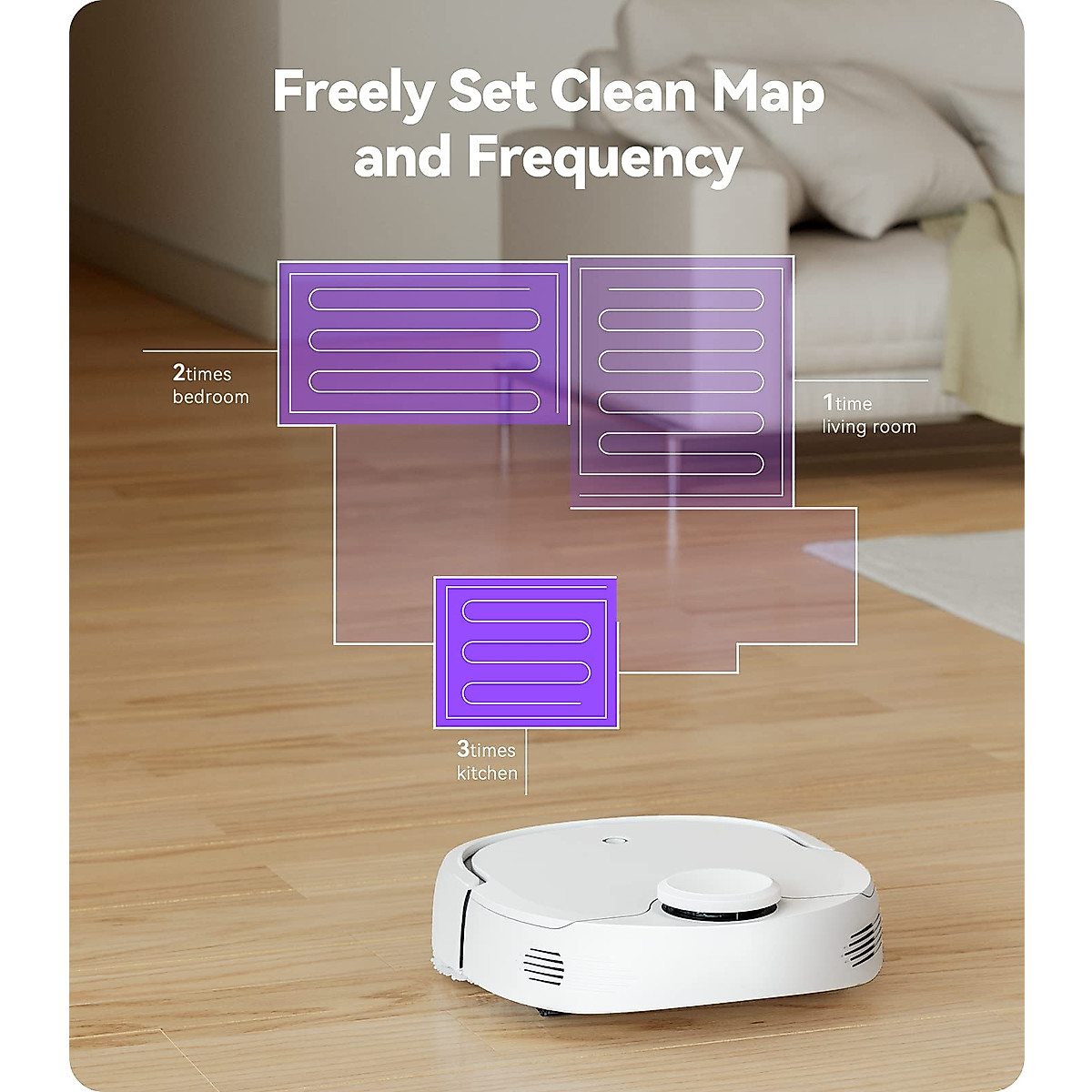 NARWAL T10 Mop Robot, 4-in-1 Robot Vacuum and Mop with Self Cleaning Station, Self Washing and Drying Robot Mop with LiDAR Navigation, Smart Mapping, 2 Suction Mode for Hard Floor and Pet Hair, White