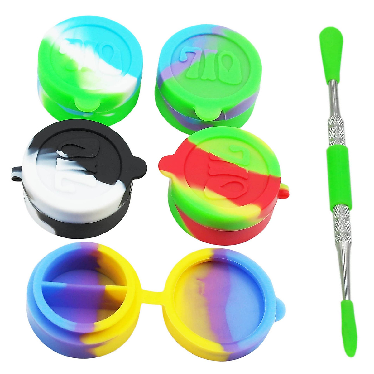 Vitakiwi 10ml Silicone Concentrate Containers Non-stick Food Storage Jars