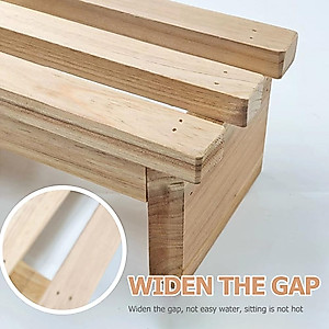 Cabilock Wooden Low Stool Succulent Planter Stand Wood Plant Stool Planter Display Stands Flower Pot Rack Wooden Flower Stand Kids Step Stool Footstool Fishing Stool Child Potted Plant