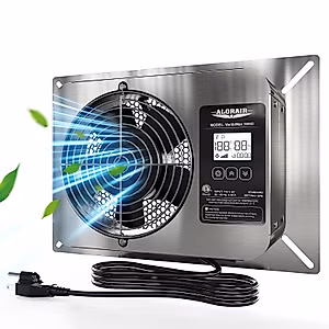 ALORAIR 300 CFM Crawlspace Ventilator Fan with Humidistat, Stainless Steel Exhaust Vent Fans with Digital Display, Timing Cycle, Freeze Protection Thermostat, for Basement, Garage, Attic, Grow Tent
