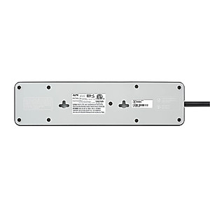 APC Power Strip Surge Protector with USB Charging Ports, PH8U2, 2160 Joules, Flat Plug, 8 Outlets Black