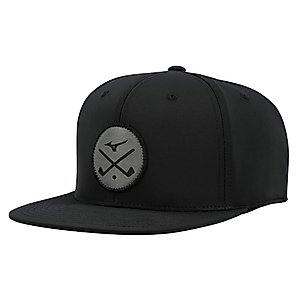 Mizuno Womens Crossed Clubs Snapback Golf Hat, Black