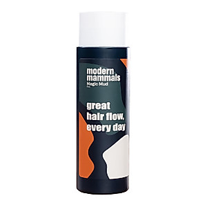 Modern Mammals Magic Mud Men's 2-in-1 Shampoo & Conditioner, Lather-Free, Daily Cowash (8 oz Bottle) with Wooden Wide-Tooth Comb