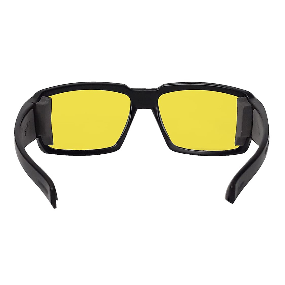 BOMBER Safety Glasses with Yellow Lens for Men Women, z87 Safety Compliant, Matte Black Frame with Non-Slip Gray Foam Lining, Safety Glasses for Outdoor,Shooting Glasses, Safety Glasses