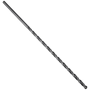 Drill America 5 Piece High-Speed Steel Extra-Long Drill Bit Set (1/4 - 1/2" x 12" Long), POU Series