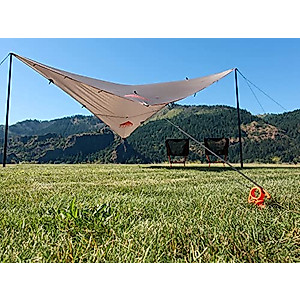 Orange Screw: The Ultimate Ground Anchor | Small 4 Pack Tent Stakes | Made in USA (Orange)