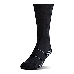 Under Armour Unisex UA Team Crew Socks LG Black