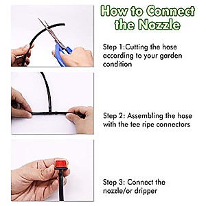 156Pcs Drip Irrigation Kit, Garden Irrigation System, Automatic Garden Watering System with Adjustable Dripper 82ft 1/4" Blank Distribution Drip Irrigation tubing, Garden, Flower Bed, Patio, Lawn