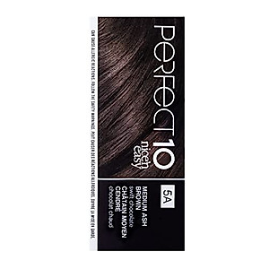 Clairol Nice'n Easy Perfect 10 Permanent Hair Dye, 5A Medium Ash Brown Hair Color, Pack of 2