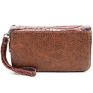 Western Style Cowgirl Fringe Concealed Purse Conchos Totes Country Women Handbag Shoulder Bags Wallet Set (1 Brown Set)