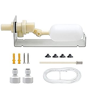 PAMUNULA Water Fountain Auto Fill System AutoFill Water Level Kit, 1/4 Inch Tube with Adjustable Arm for Outdoor Fountain Pond Aquariums Aquaculture