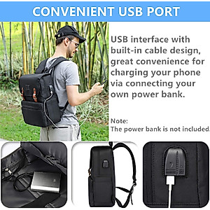 HFSX Backpack Bookbags Laptop Backpack for Women Men Vintage Backpack College Backpack Travel Bookbag Laptop Bookbags with USB Charging Port Gray Backpacks Fits 15.6 inch Notebook