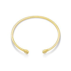 Kendra Scott Grayson Crystal Cuff Bracelet in 14k Gold-Plated Brass, Fashion Jewelry for Women, White Cubic Zirconia