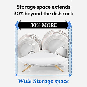 carrotez Dish Drying Rack, Dish Rack, Dish Drainer, Dish Rack and drainboard Set, Dish Drying Rack with drainboard and Swivel Spout, Kitchen Countertop, Easy Installation, Durable, Rustproof, White